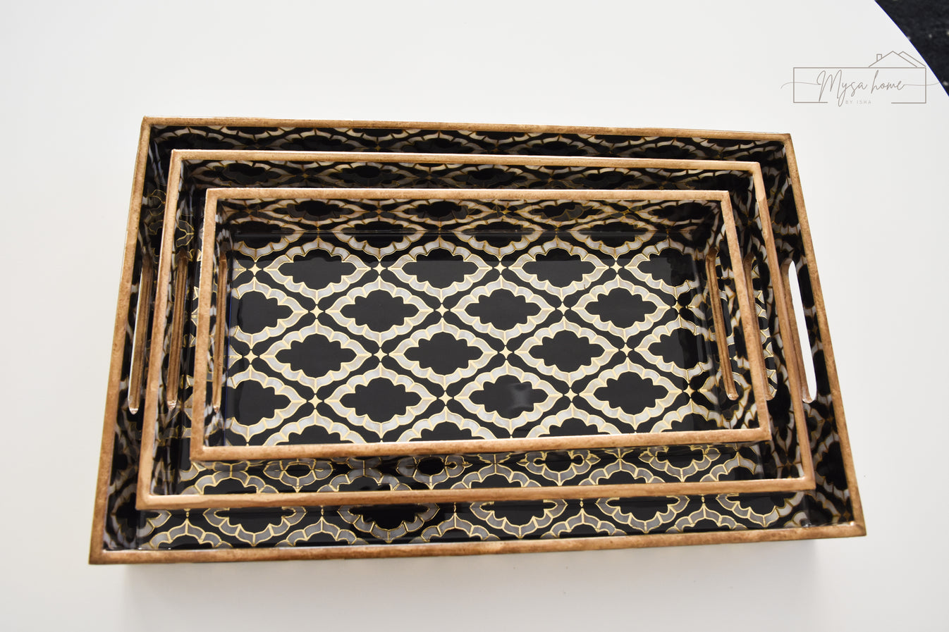 Serving Tray Set - Noir Collection – Mysa Home