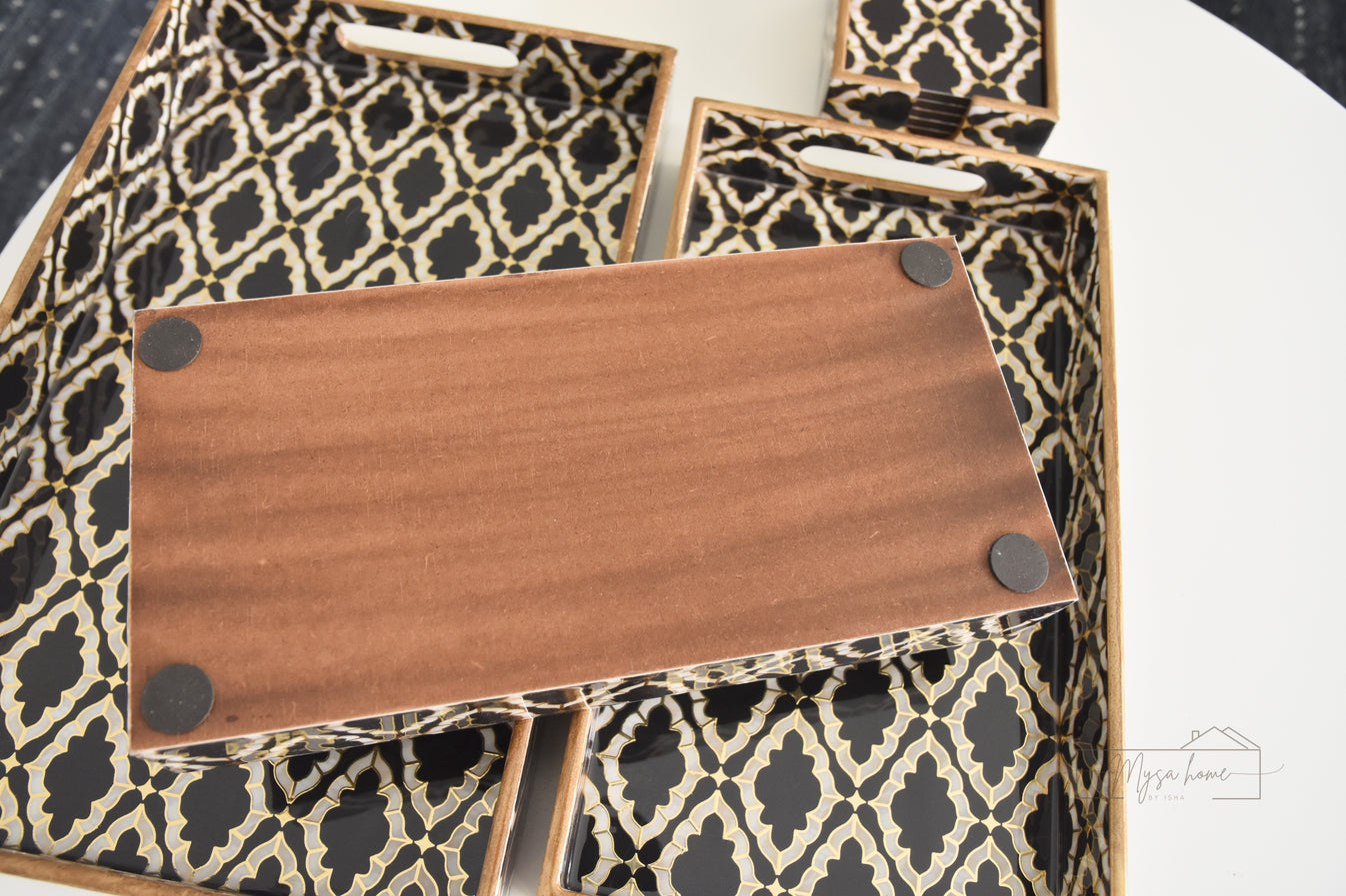 Serving Tray Set - Noir Collection – Mysa Home